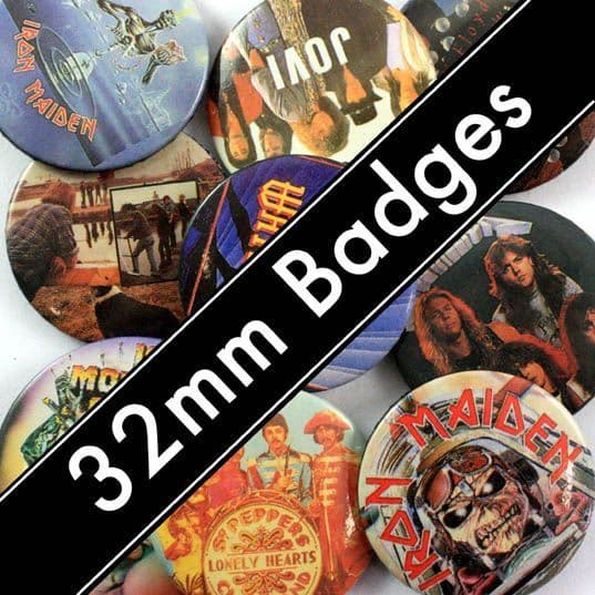 32mm Rock Badges – Rock by Mail