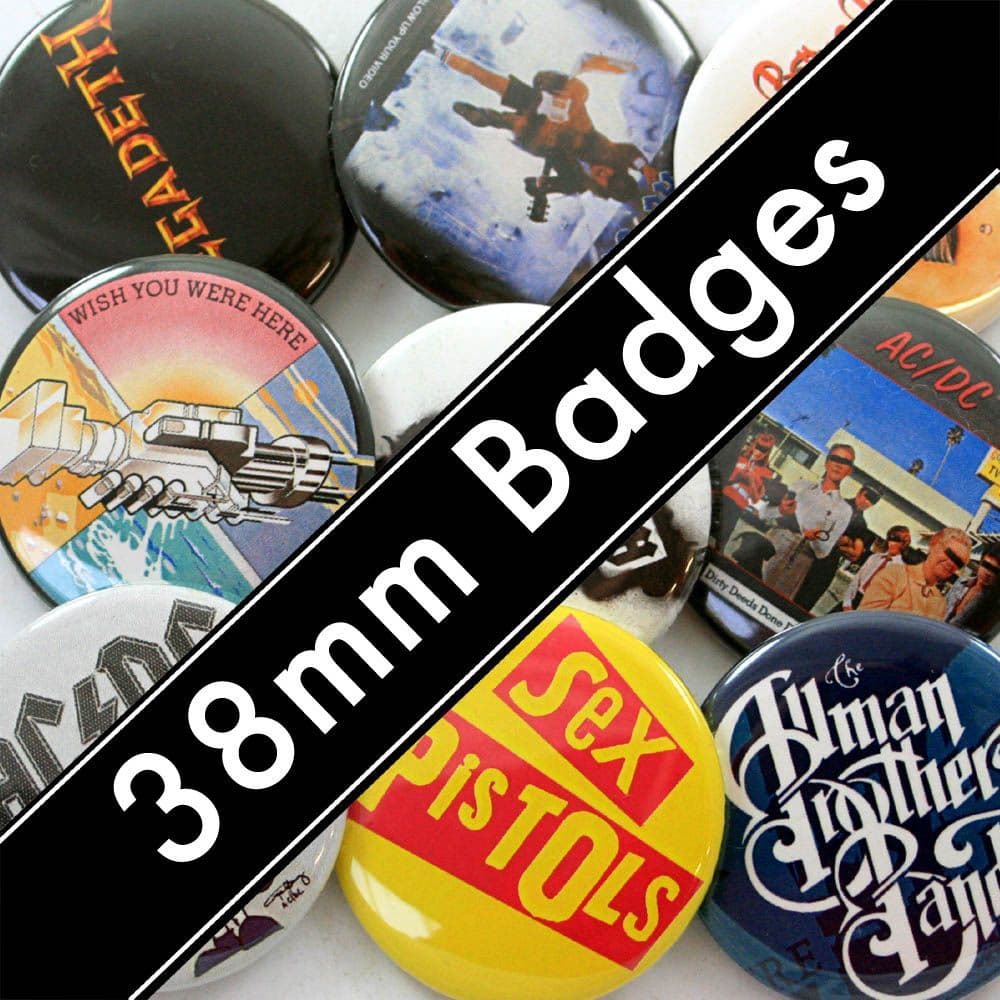 38mm Rock Badges – Rock by Mail