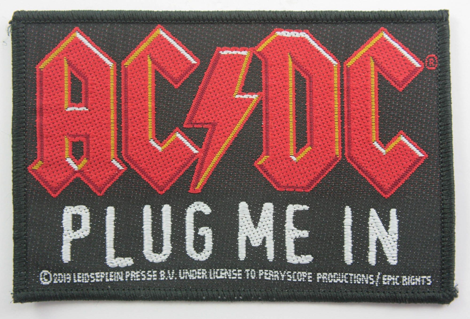 AC/DC - 'Plug Me In' Woven Patch – Rock by Mail