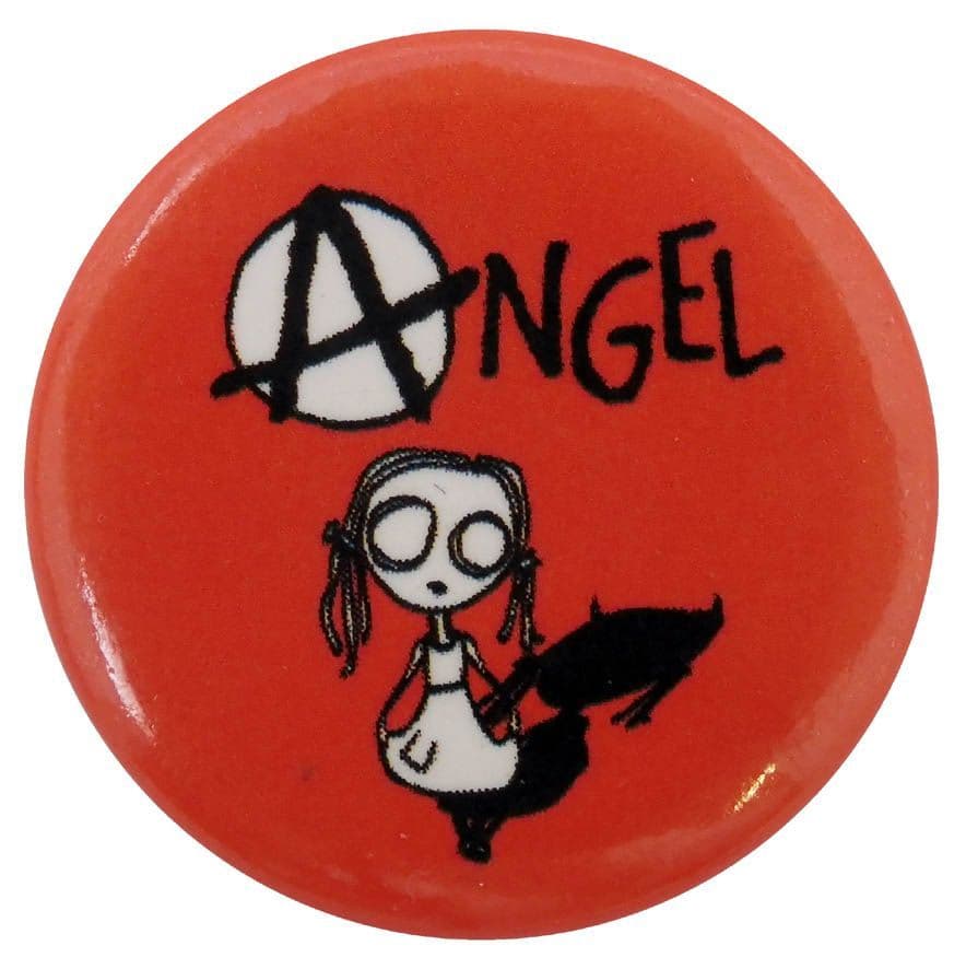Anarchy Angel - Button Badge – Rock by Mail