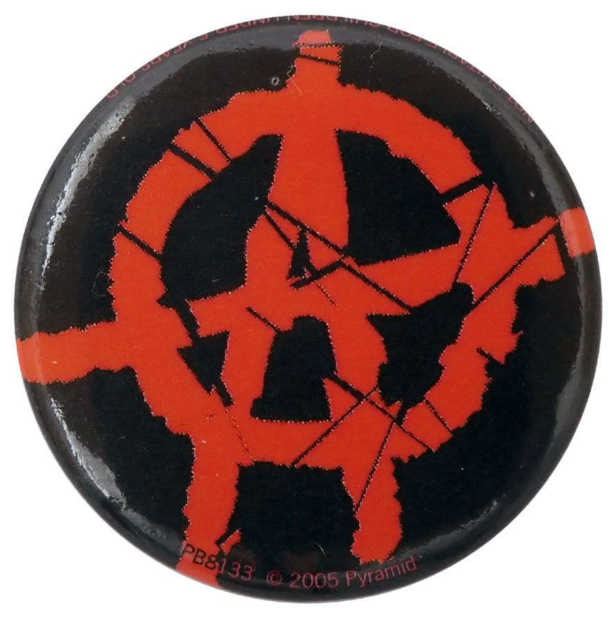 Anarchy - 'Red' Button Badge – Rock by Mail