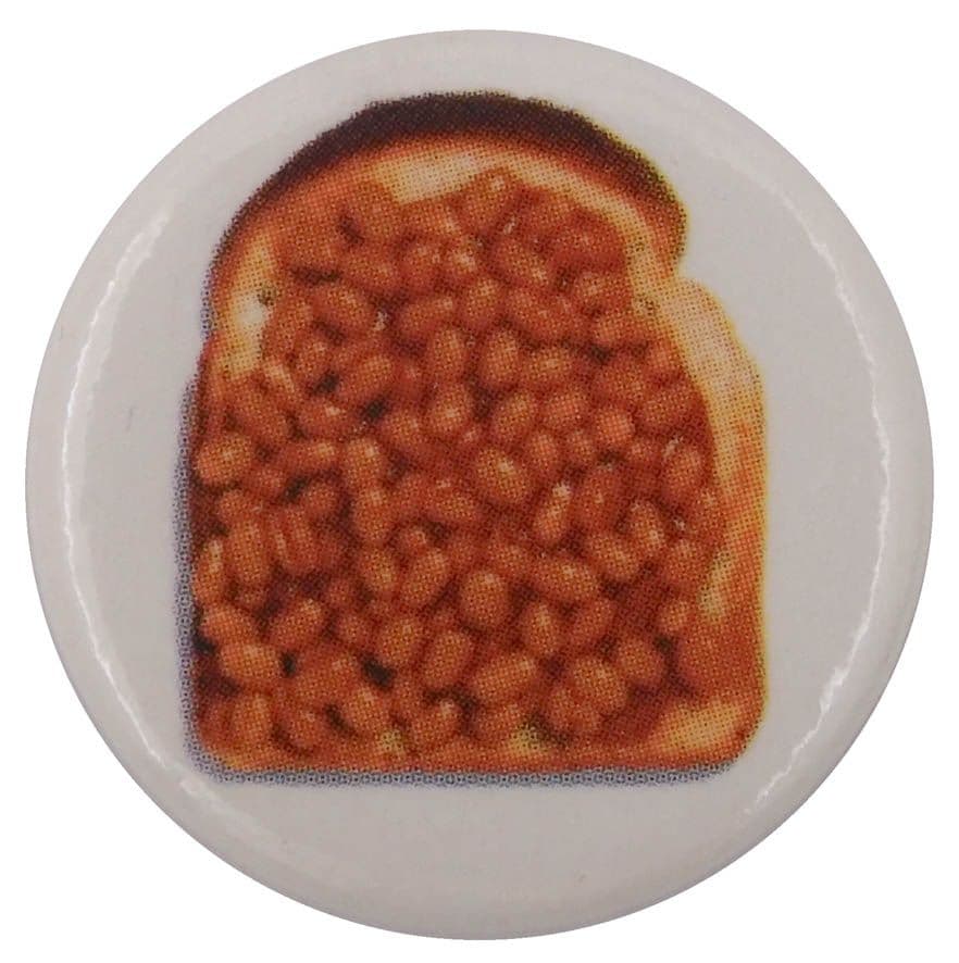 Baked Beans on Toast - Button Badge – Rock by Mail