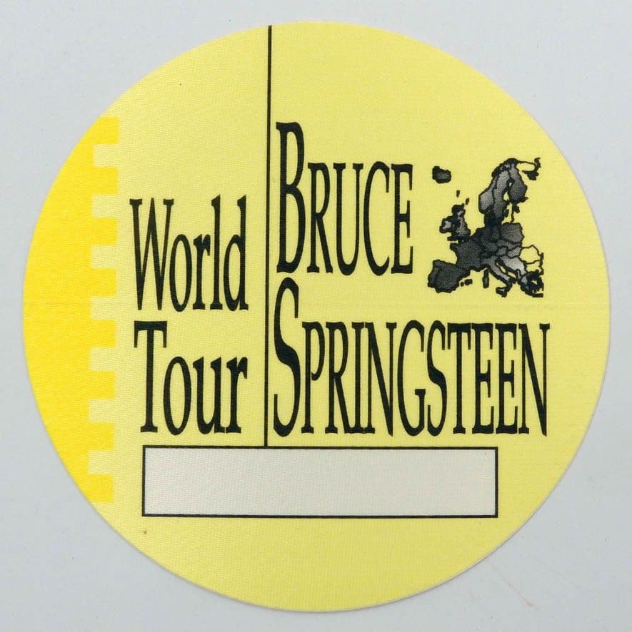 Bruce Springsteen - '1992 World Tour European Leg' Backstage Pass ...