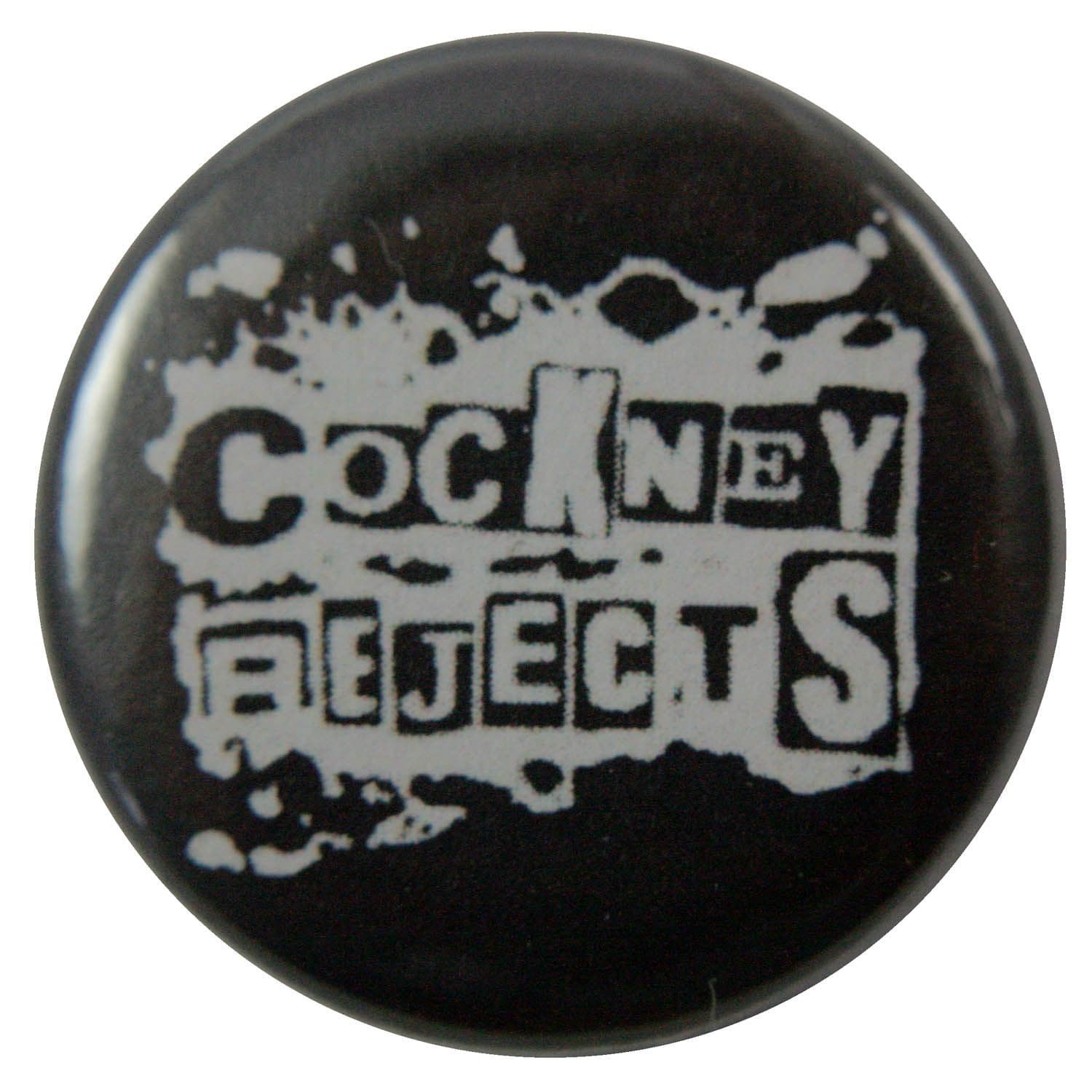 Cockney Rejects - 'Logo Black & White' Button Badge – Rock by Mail
