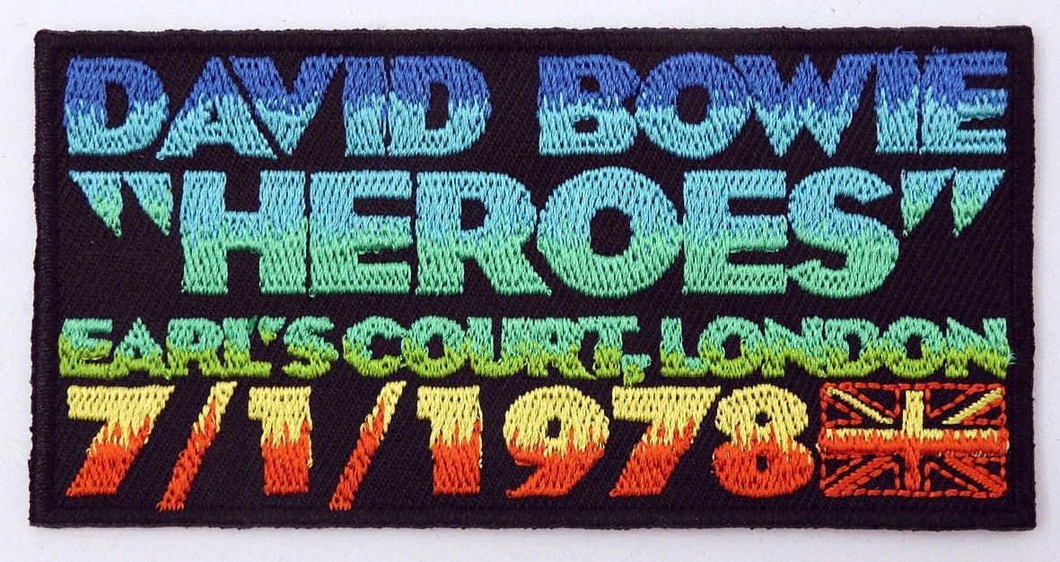 David Bowie - 'Heroes 7/1/78' Embroidered Patch – Rock by Mail