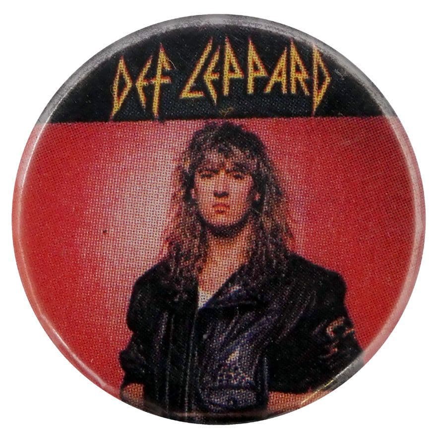 Def Leppard - 'Joey Red Background Button Badge – Rock by Mail