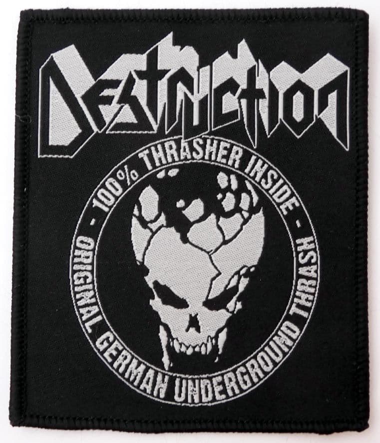 Destruction - '100% Thrasher Inside' Woven Patch – Rock by Mail