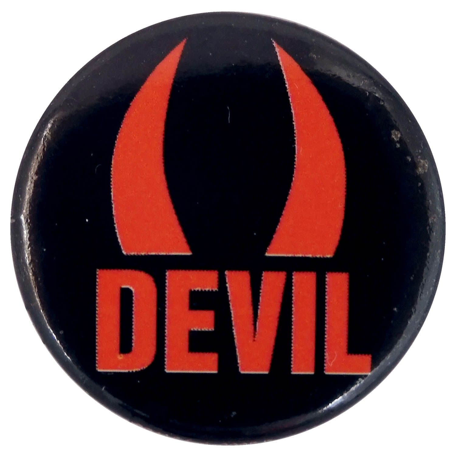 Devil - Slogan Button Badge – Rock by Mail