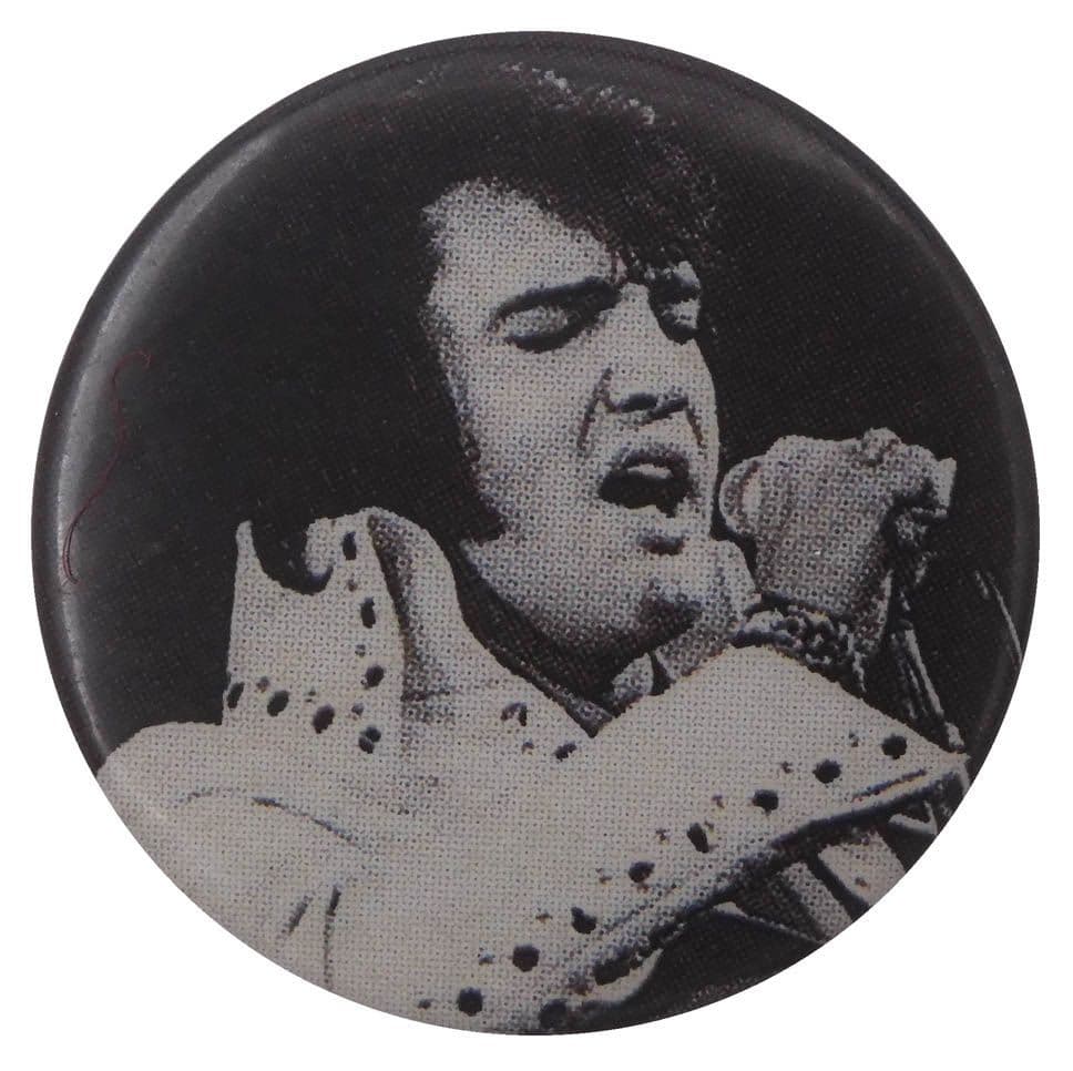 Elvis Presley - 'Black & White' Button Badge – Rock by Mail