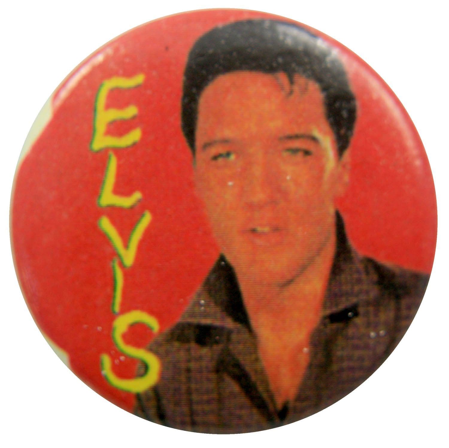 Elvis Presley - 'Elvis Red' Button Badge – Rock by Mail