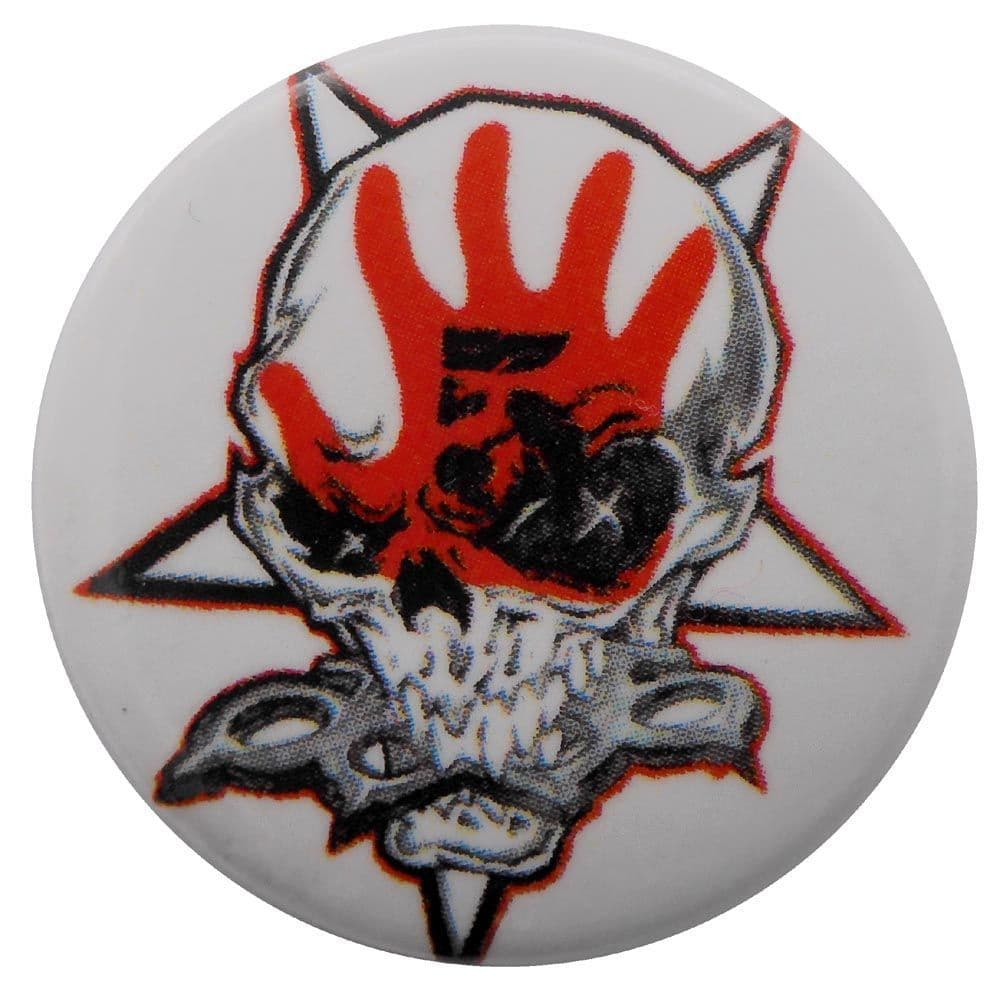 Five Finger Death Punch - 'Knucklehead White' Button Badge – Rock by Mail