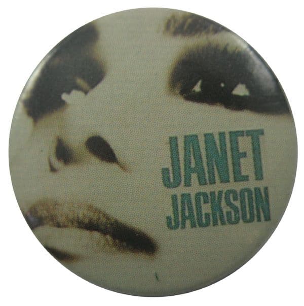 Janet Jackson - 'Face Close Up' Button Badge – Rock by Mail