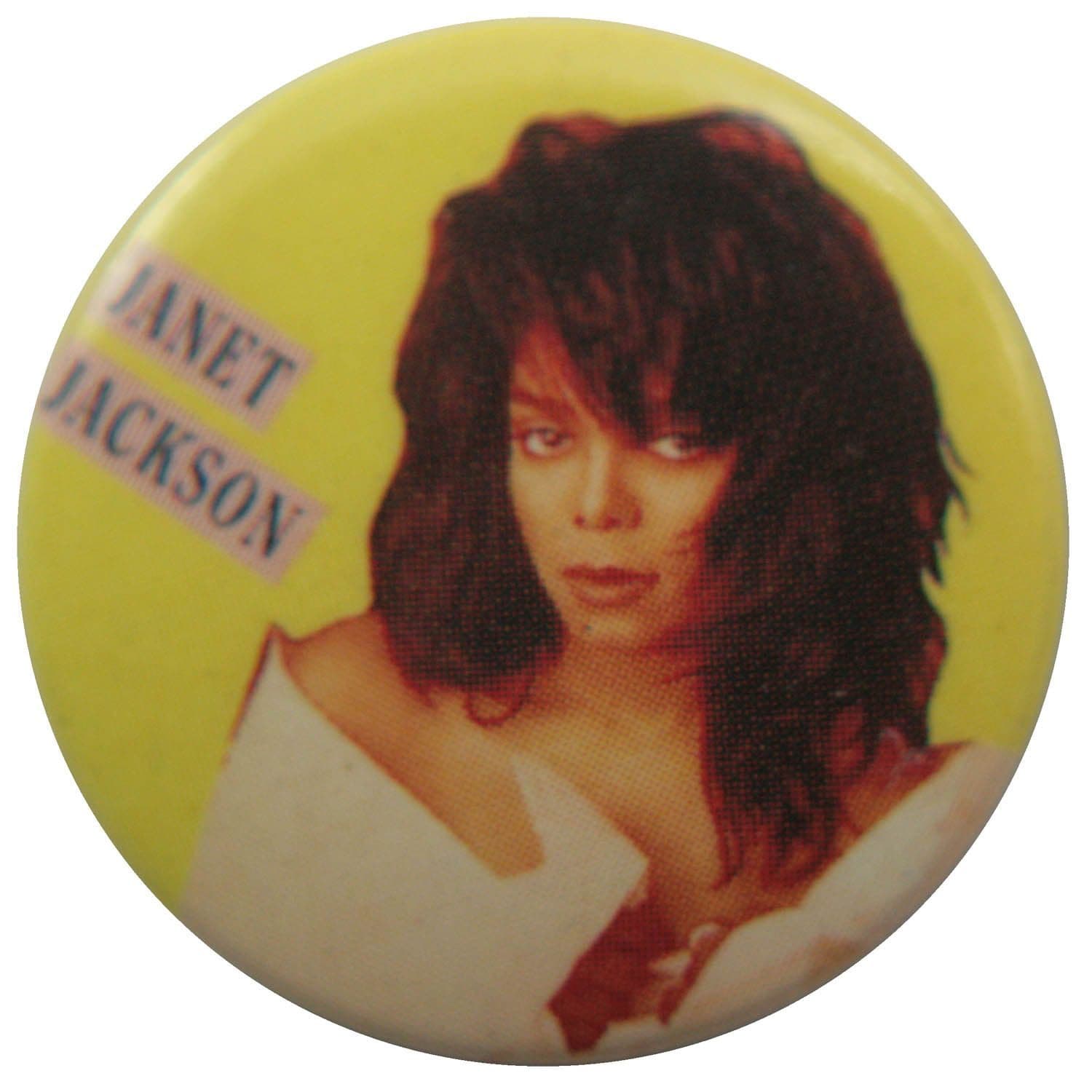 Janet Jackson - 'Janet Yellow' Button Badge – Rock by Mail