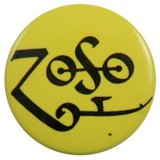 Led Zeppelin - 'Zoso Yellow' Button Badge – Rock by Mail