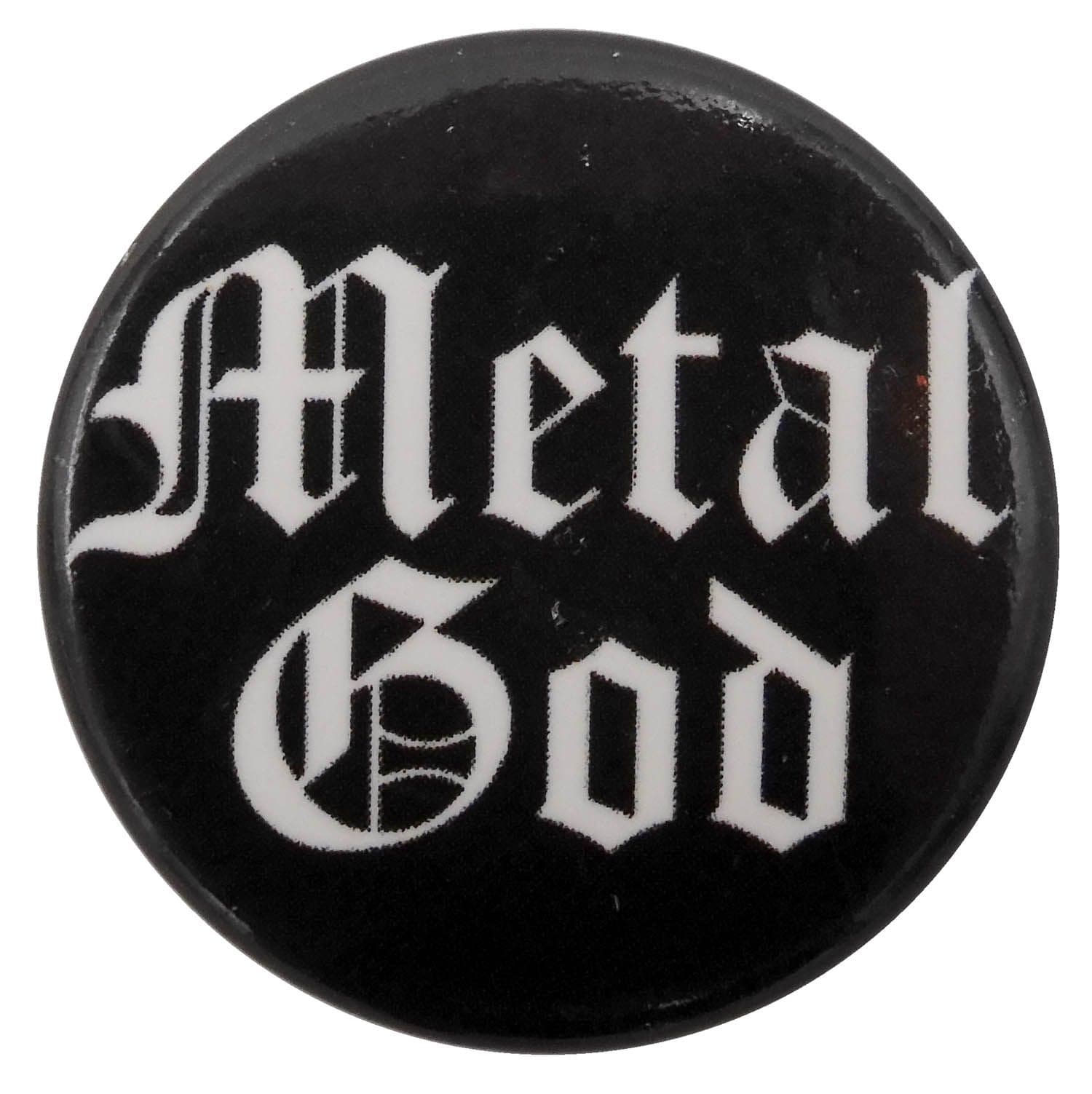 Metal God - Button Badge – Rock by Mail