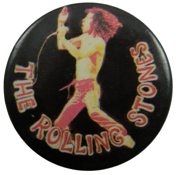 The Rolling Stones - 'Stage Jump Black' Button Badge – Rock by Mail